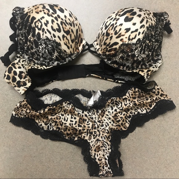 Victoria's Secret | Intimates & Sleepwear | 2 Leopard Print Matching ...